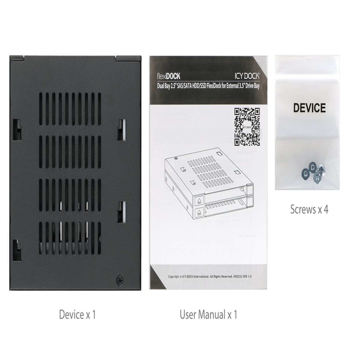 Dual Bay 2.5” SAS / SATA HDD / SSD Docking External 3.5” Drive Bay ...